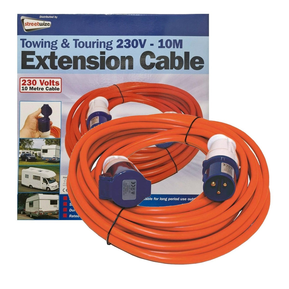 Streetwize 10m Caravan 230v Hook Up Cable Extension — UK Camping And ...