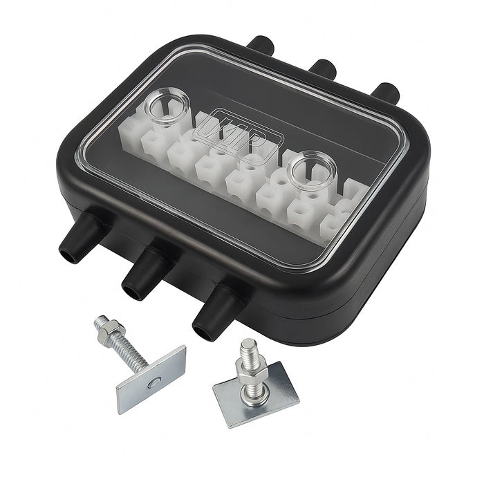 10 WAY RUBBER JUNCTION BOX (MAYPOLE) BK — UK Camping And Leisure