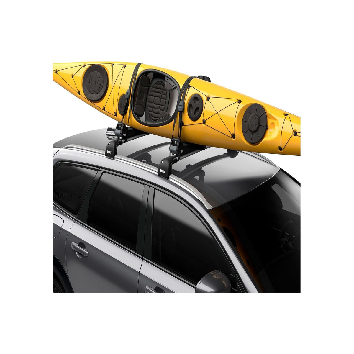 Thule Hull-a-Port Aero kayak rack foldable j-style black — UK Camping ...