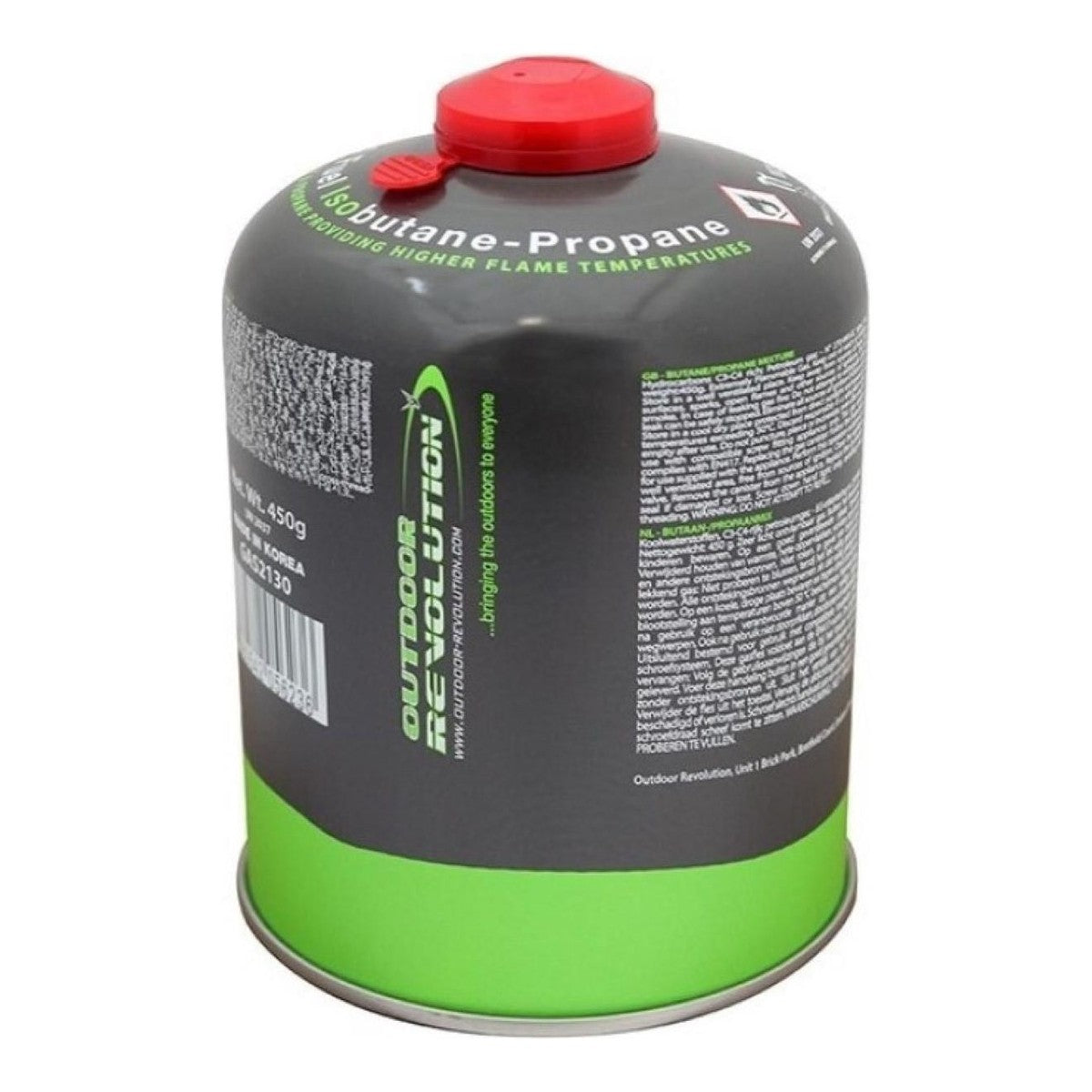 6x Outdoor Revolution Butane Propane Mix 450g Gas Cartridge Canister G ...