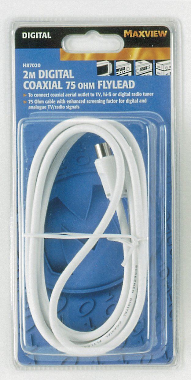 Maxview Digital Coax Fly Lead 2M H87020M — UK Camping And Leisure