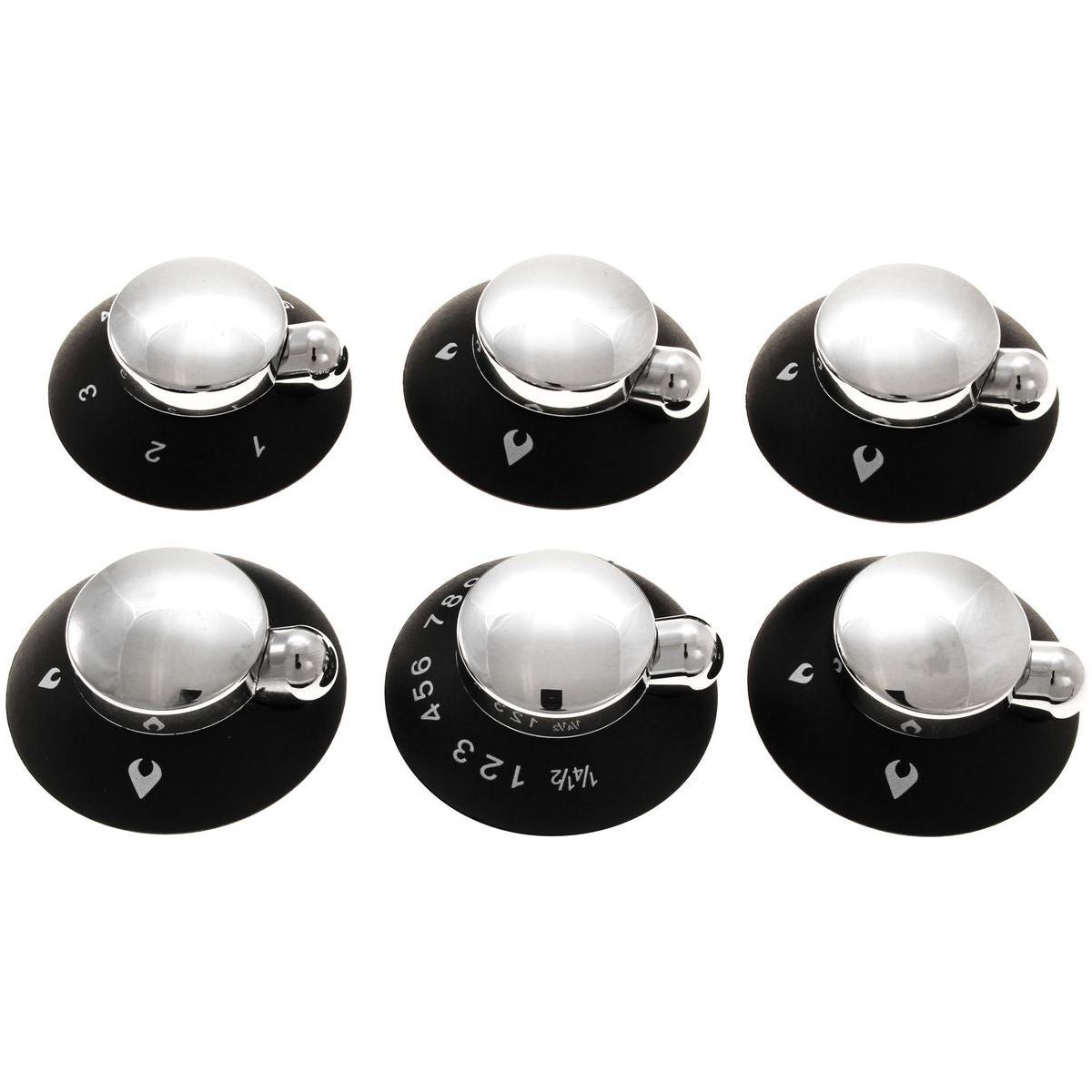 Thetford Oven, Grill Hob Knob Kit Black & Chrome for Enigma Cookers (S ...