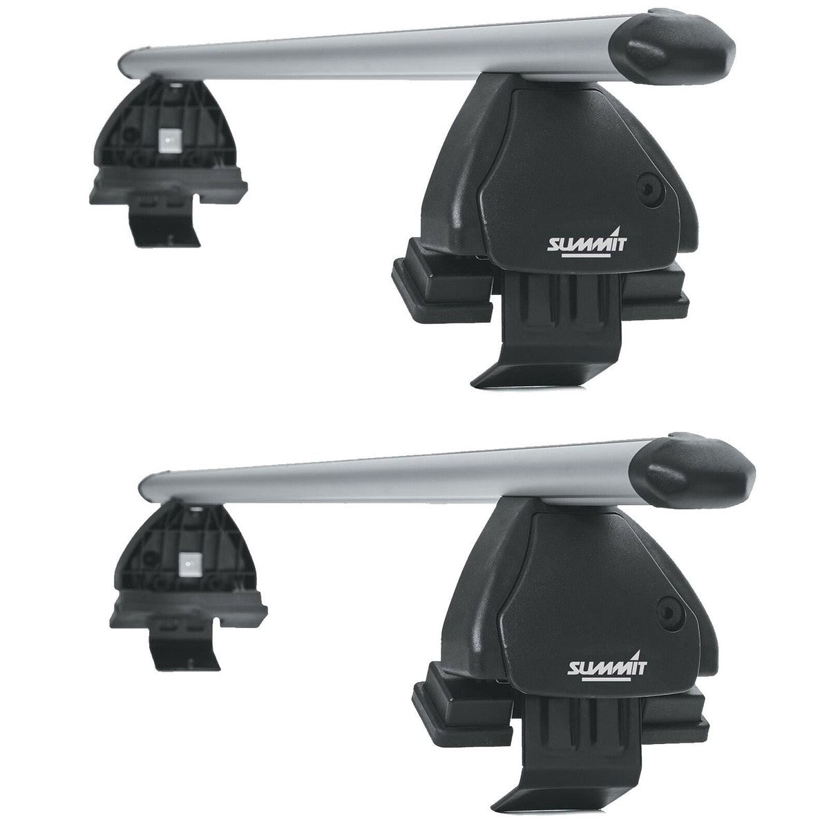 Summit SUP-A100 Premium Aluminium Multi-Fit Roof Bars, Lockable, Set o ...