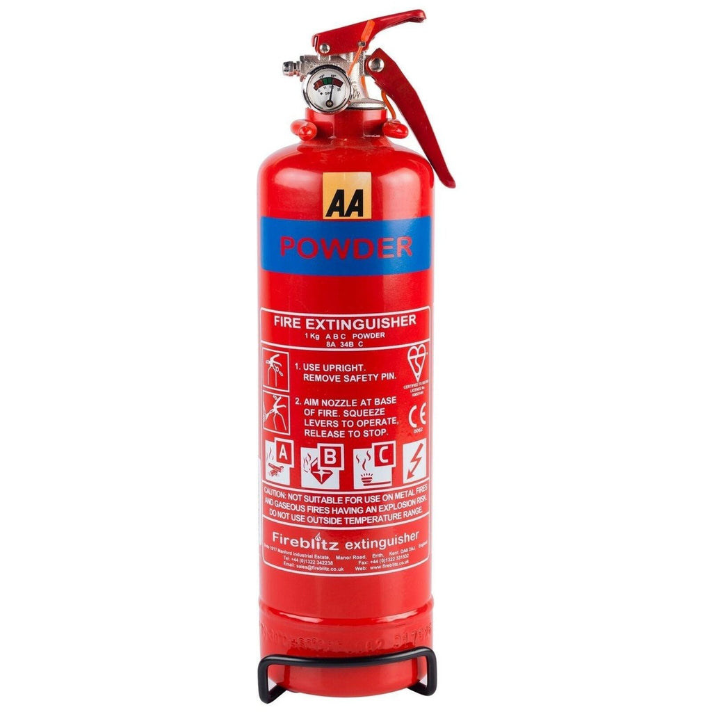 AA 1Kg Dry Powder ABC Fire Extinguisher — UK Camping And Leisure