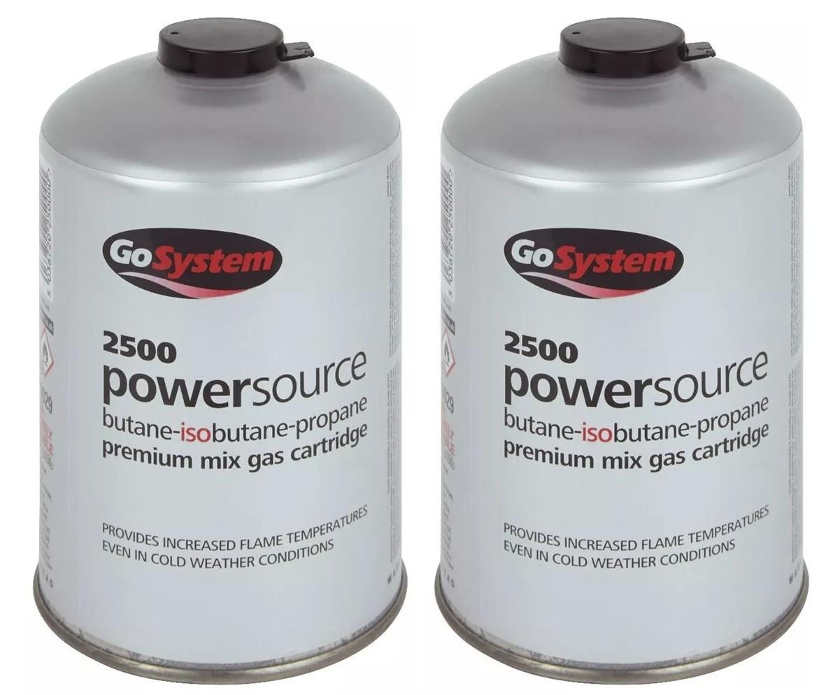2x Go System PowerSource Butane Propane Threaded Gas Canister - 445g ...