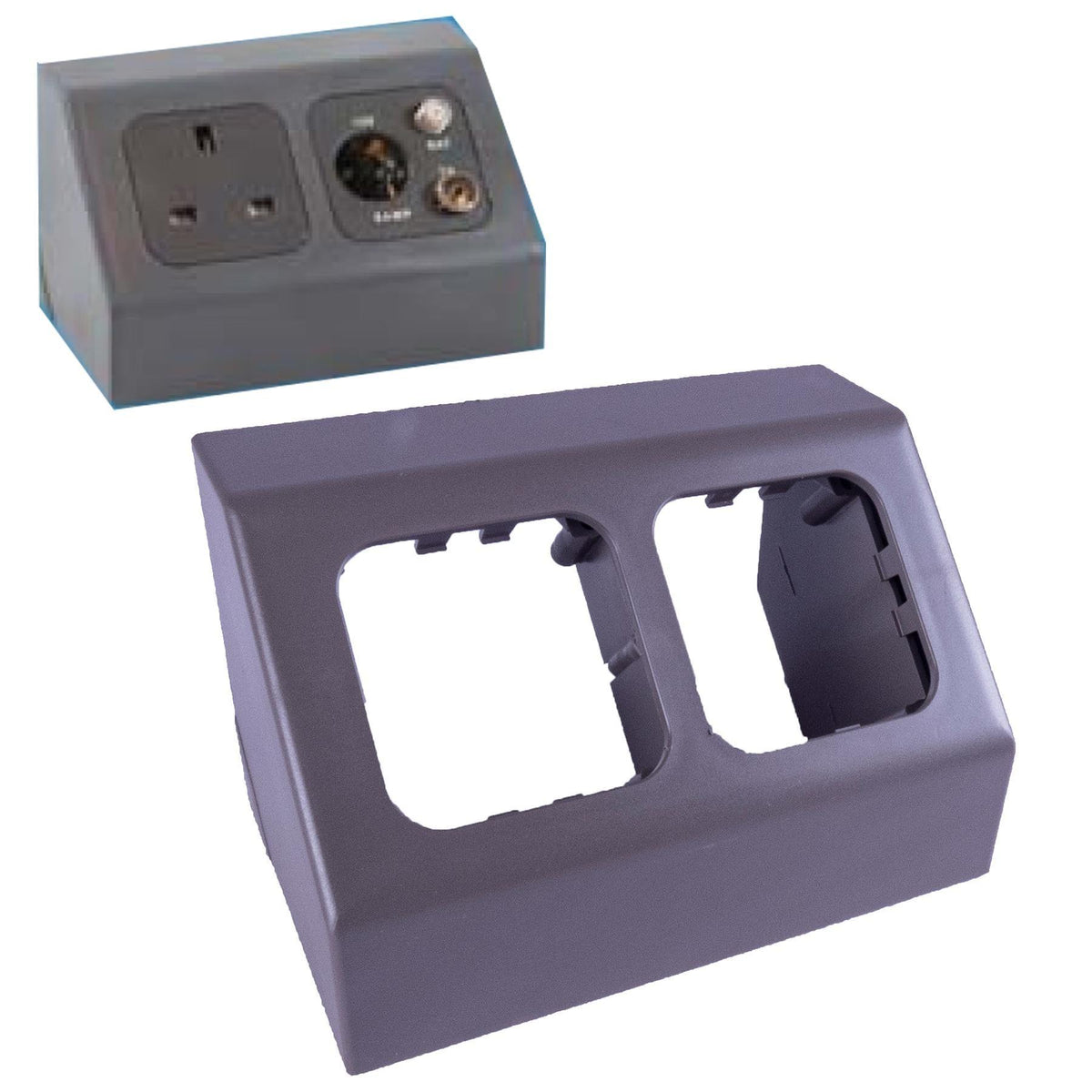 Angled Grey/Bronze* Pod For CBE & C-Line Switches & Sockets Caravan ...