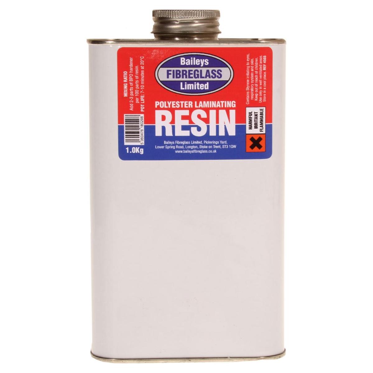 Baileys Fibreglass Polyester Resin 1kg: Restore Your Fibreglass Object ...