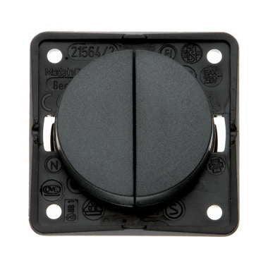 Berker Twin Double Momentary Rocker Switch Anthracite - Versatile and ...