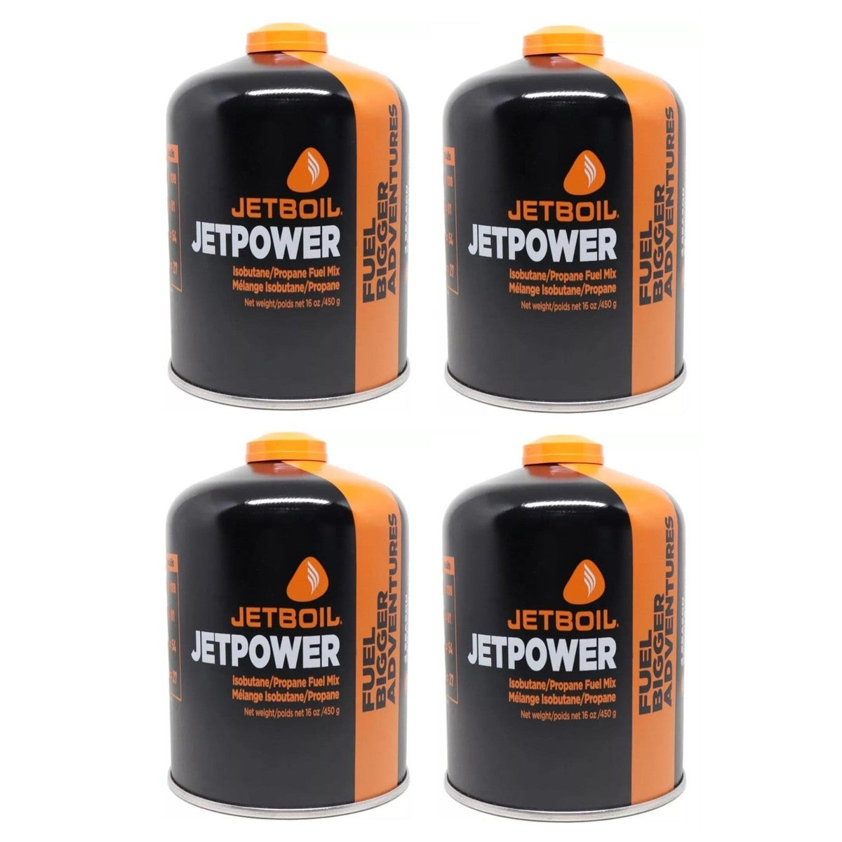 4x Jetboil JetPower Butane Gas Fuel 450g Canister — UK Camping And Leisure