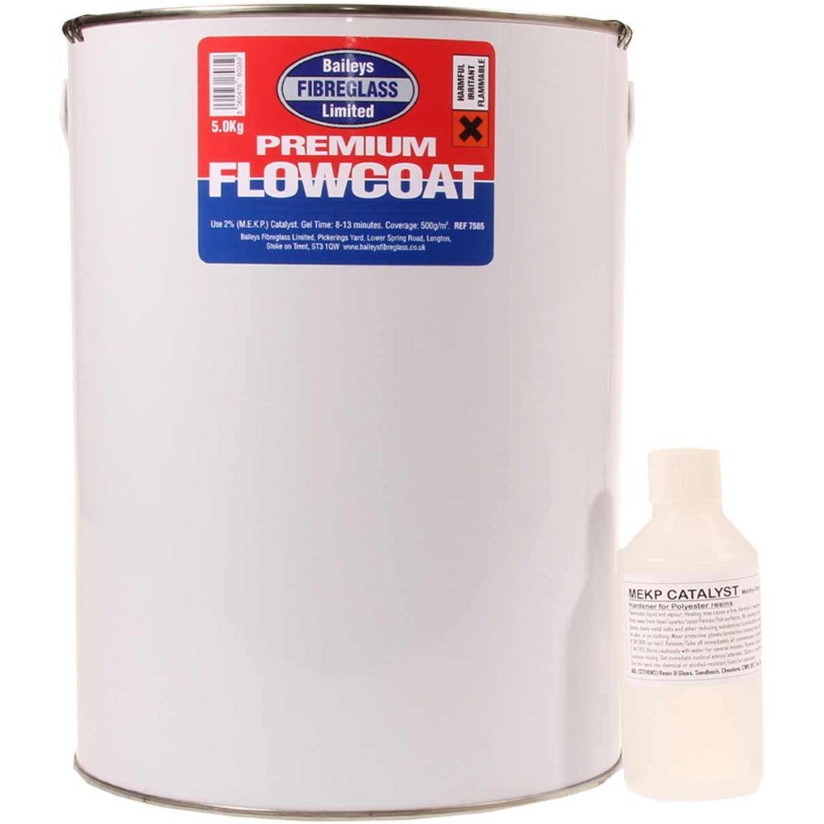 Baileys Black Flowcoat/Topcoat w/ Hardener 5 0kg: Heavy Duty Metal Sur ...