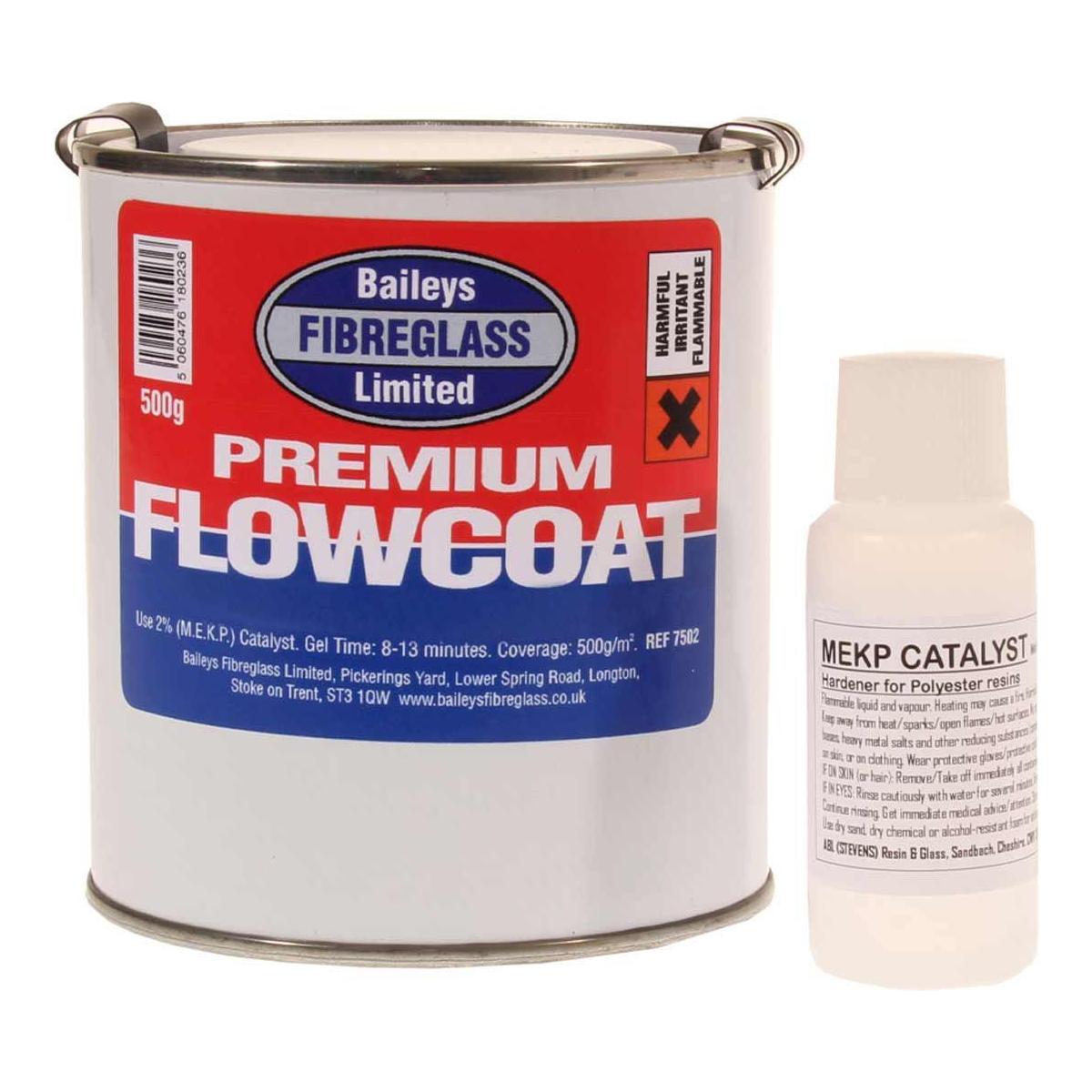 Baileys Black Flowcoat/Topcoat w/ Hardener 500g: Protect Metal Surface ...