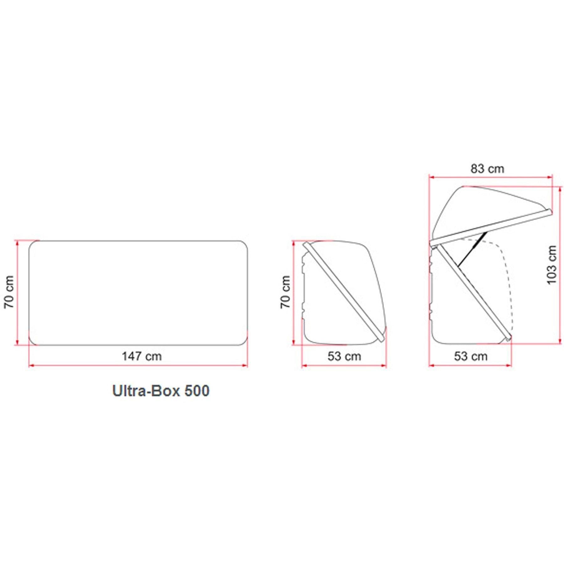 Fiamma Ultra Box 500 Rear Mount Storage Caravan Motorhome Carry Bike 0 ...