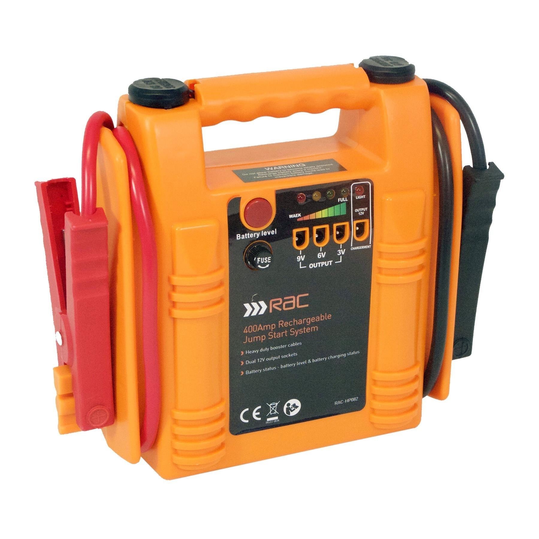 Heavy Duty Rac 12V 400A Car Van Jump Starter Battery Booster Charger ...