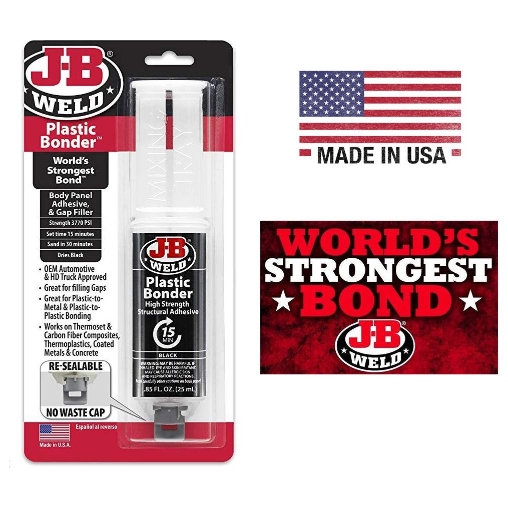 JB Weld Plastic Bonder - Syringe High Strength Body Panel Adhesive & G ...