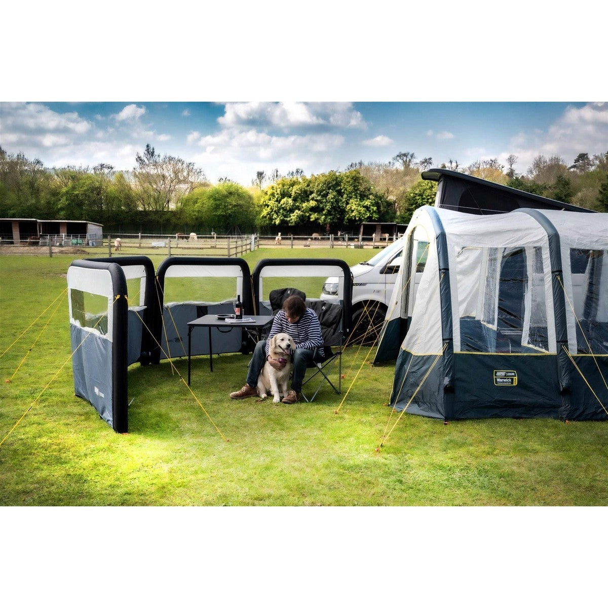 Maypole Air Shield Inflatable Camping Modular Windbreak - 3 Panel — UK ...