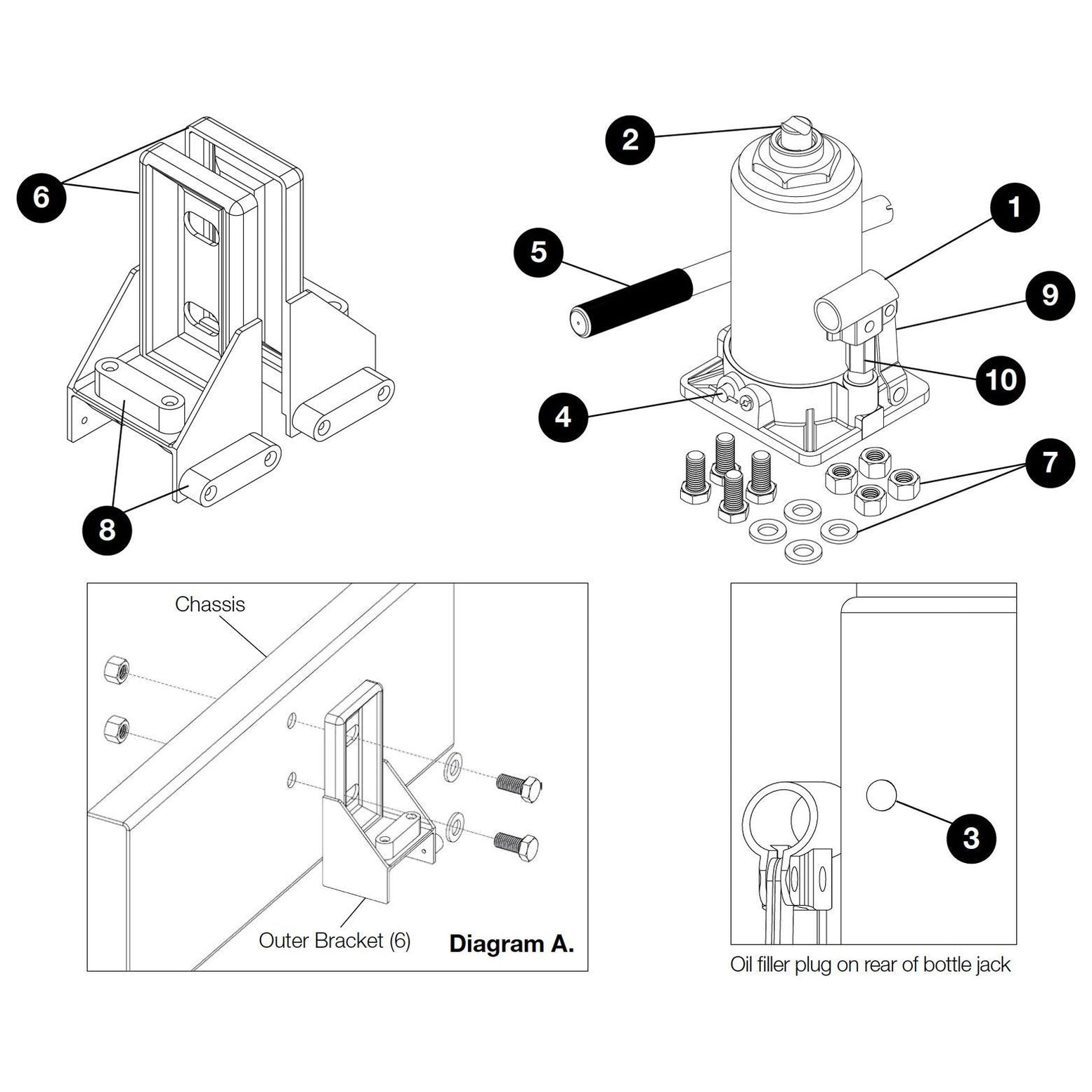 Purpleline Kojack Single Axle Jack Levelling System For Caravan KJ4000 ...