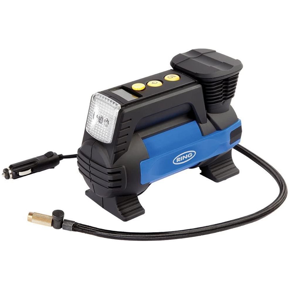 Ring RAC820 12V Fast Flow Digital Tyre Inflator Preset Function Adapto ...