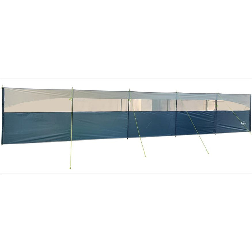 Royal Windbreak Steel Poles 5 Panel Clear Window Camping Motorhome Awn ...