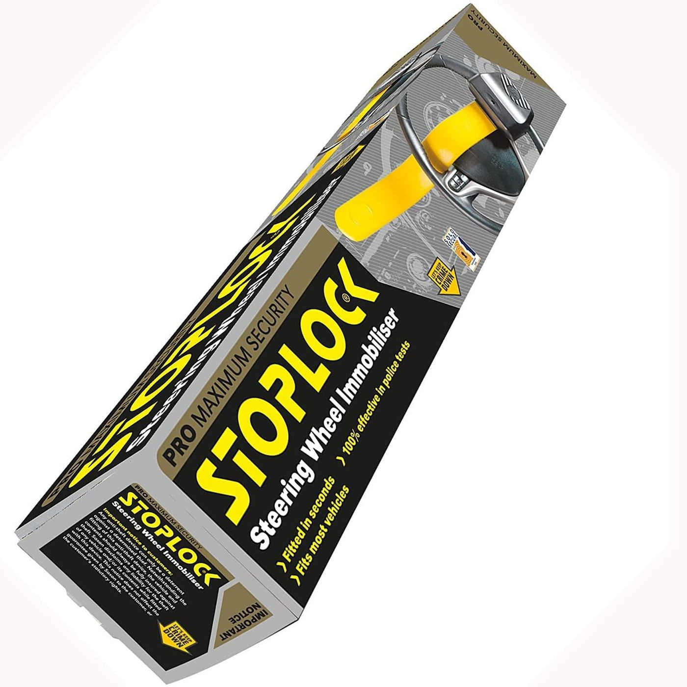 Stoplock Steering Wheel Immobiliser Lock Pro Maximum Security Clamp ...