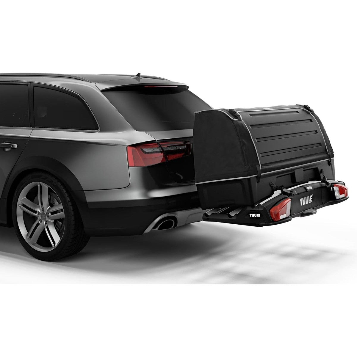 Thule BackSpace 300l XT foldable towbar carrier cargo / box black — UK ...